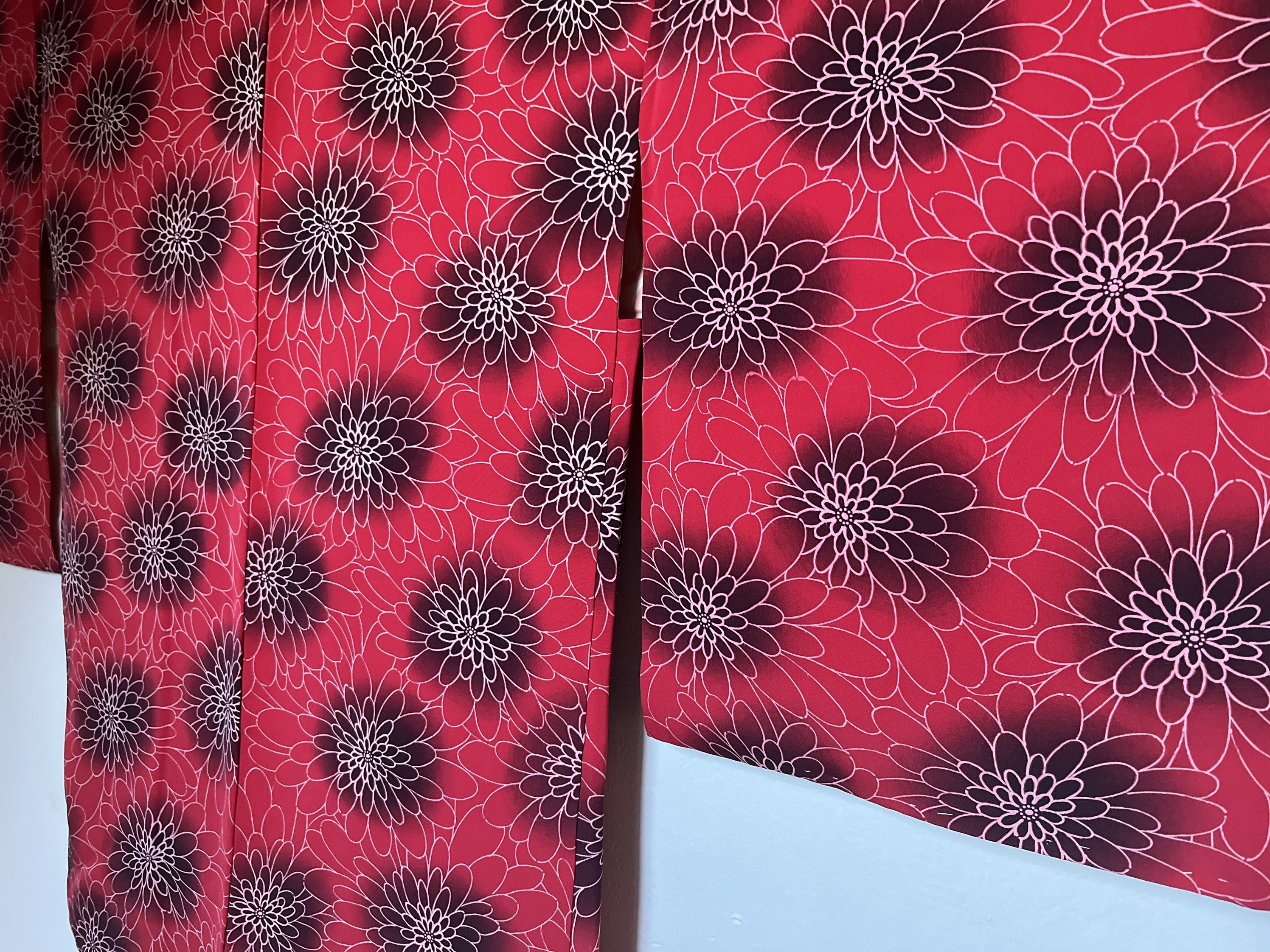 Haori Jacket, Japanese Haori, Red Vintage Haori, Silk Haori, Short ...