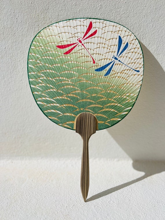 Green Uchiwa Fan Abanico Japones Láser Cut Paper Fan - Etsy