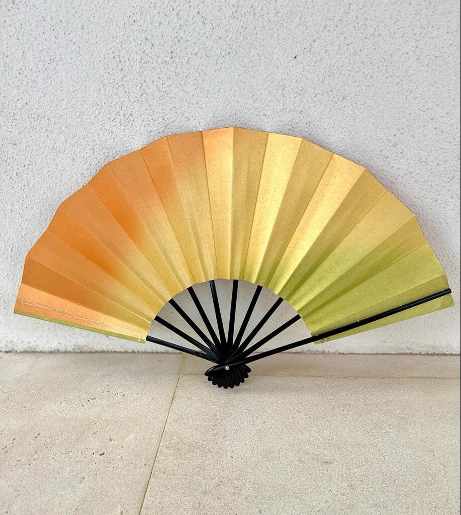 Vintage Paper Japanese Fan, Japanese Dancing Fan, Hand Painted Japanese ...