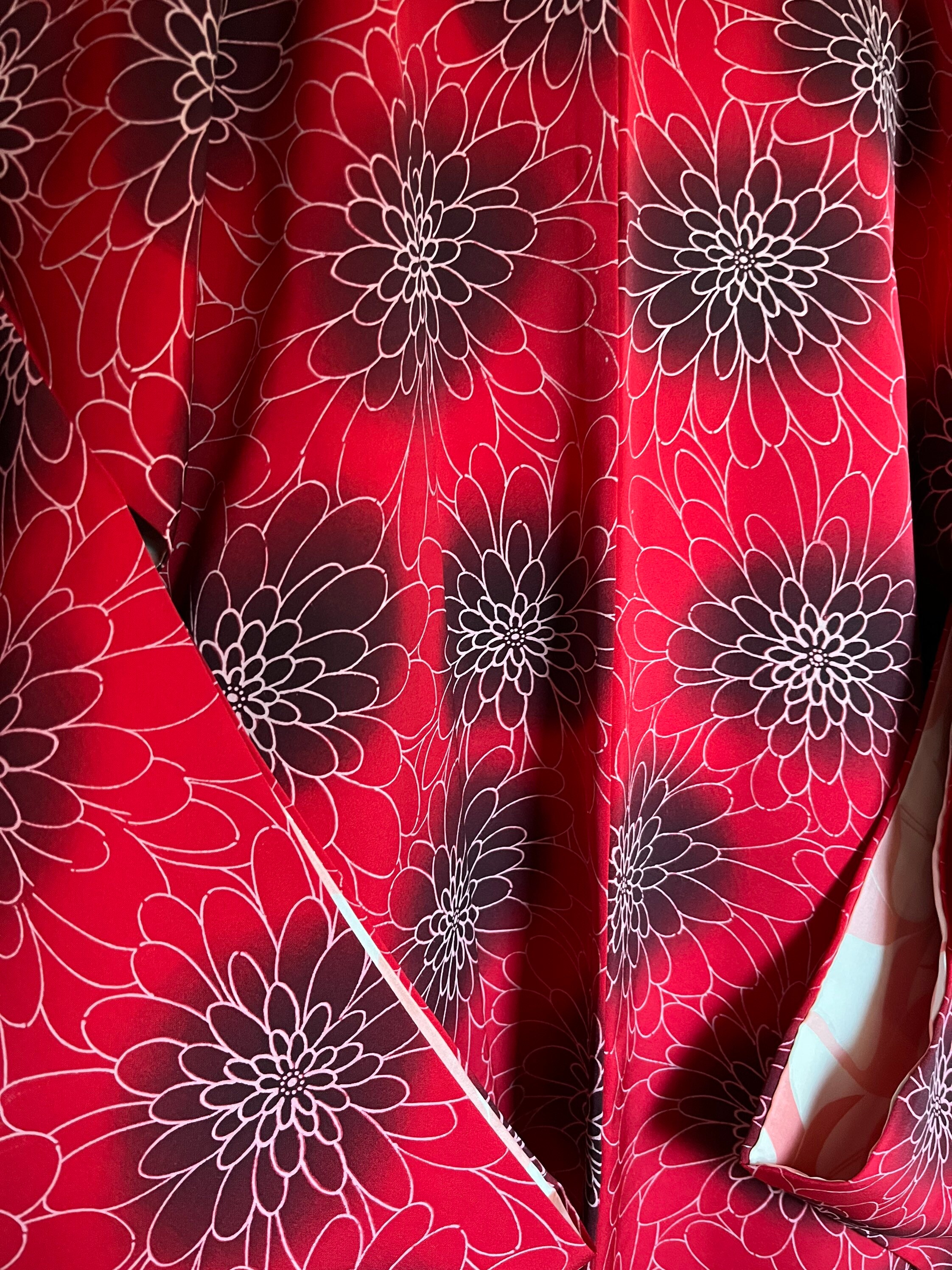 Haori Jacket, Japanese Haori, Red Vintage Haori, Silk Haori, Short ...