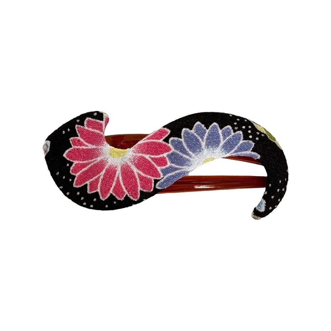 Satomi Hair Clíp, S Shape, Japanese Clip, Kimono Hair Clip, Pink Clip ...