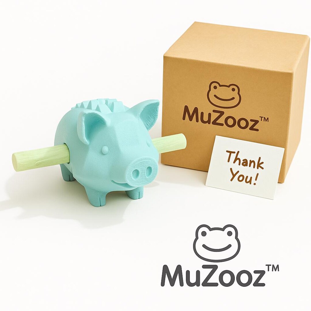 3D Printed Pig Guiro – Animal Sound Percussion Toy | Handcrafted Eco ...