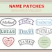 EMBROIDERED Name Tag Patches Custom Name Tag Iron on & - Etsy