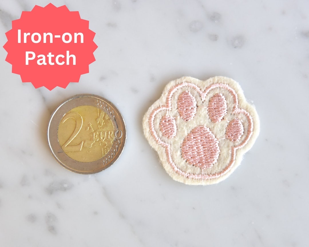 Cat's Paw Embroidered Patch Iron-on 3cm X 3cm DIY Upcycle Clothing - Etsy