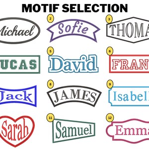 EMBROIDERED Name Tag Patches - Custom Name Tag Iron on & Velcr0 ...