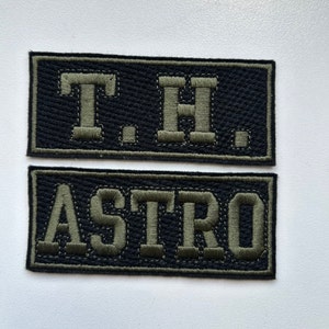EMBROIDERED Name Tag Patches - Custom Name Tag Iron on & Velcr0 - Uniform Name Patch - Custom ...