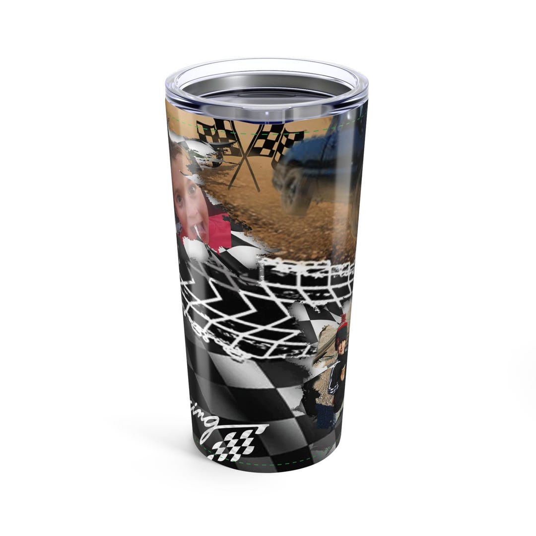 Racing-inspired Tumbler 20oz | Checkered Flag Travel Mug, Perfect for ...