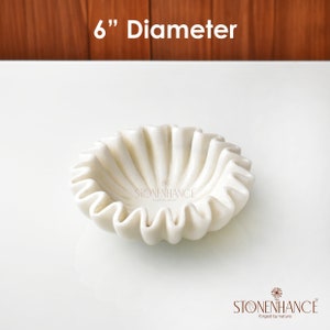 Ruffle Bowl Handcrafted Marble Bowl Decorative Marble Bowl - Etsy