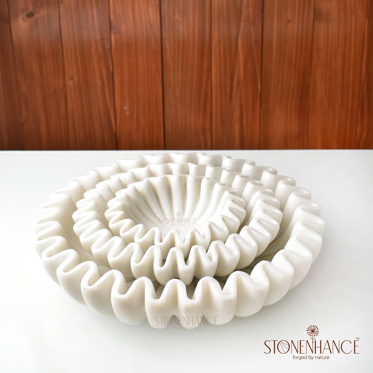 Ruffle Bowl Handcrafted Marble Bowl Decorative Marble Bowl - Etsy