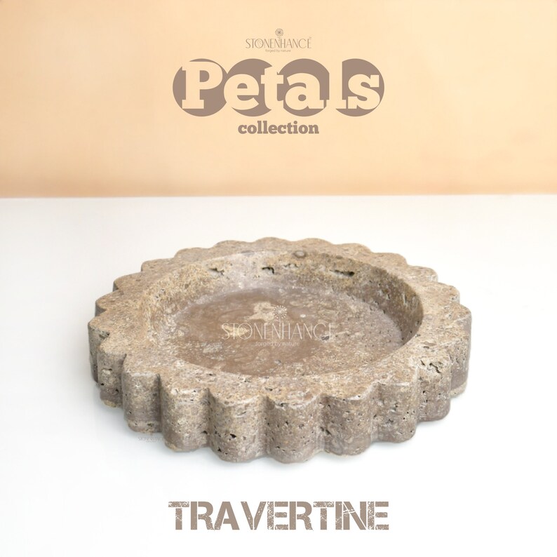 Travertine Round Tray Marble Tray Stone Trays Vanity Tray - Etsy