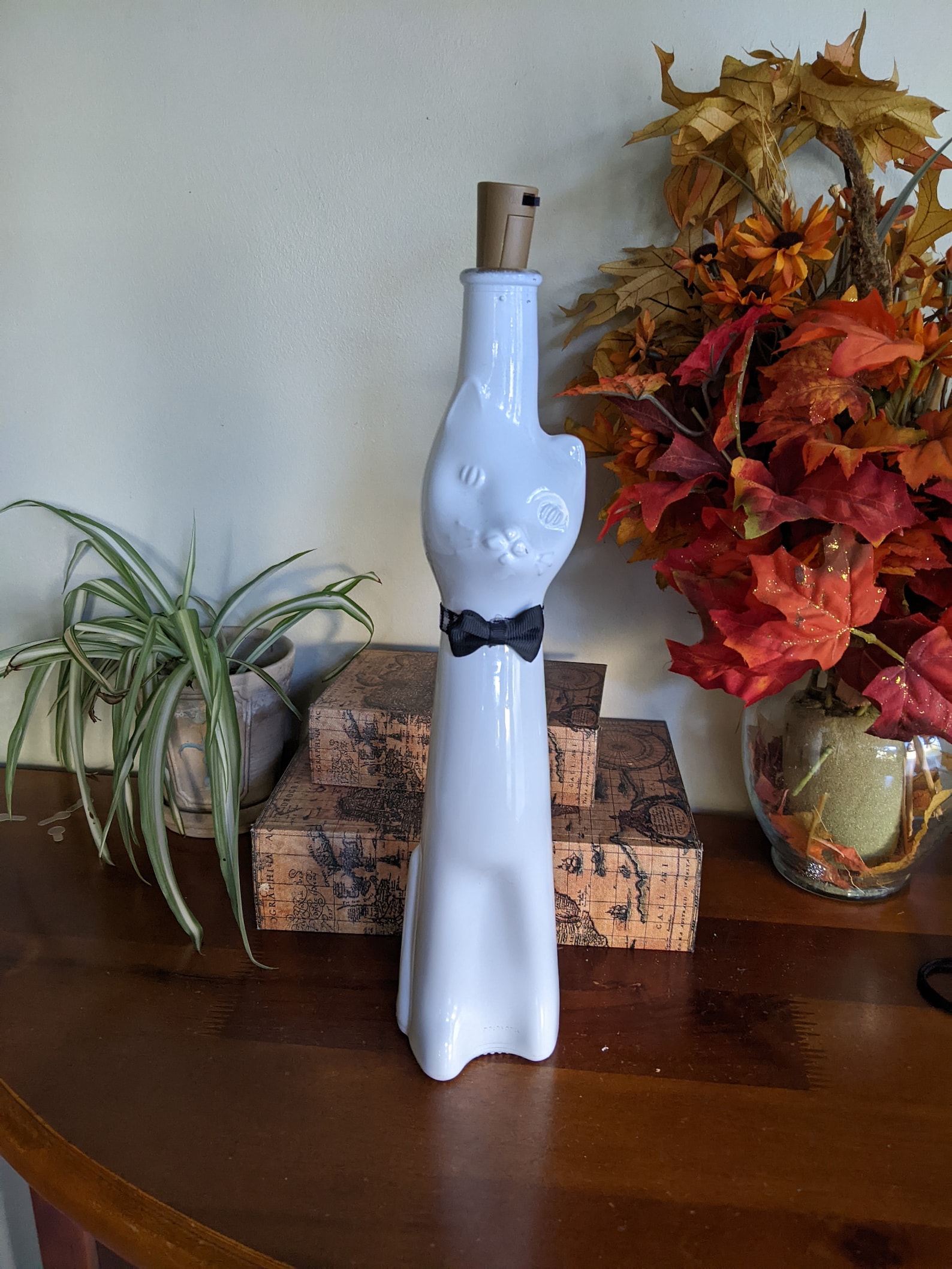 Moselland Cat Shaped Collectible Wine Bottle Light up Cycled Handmade ...