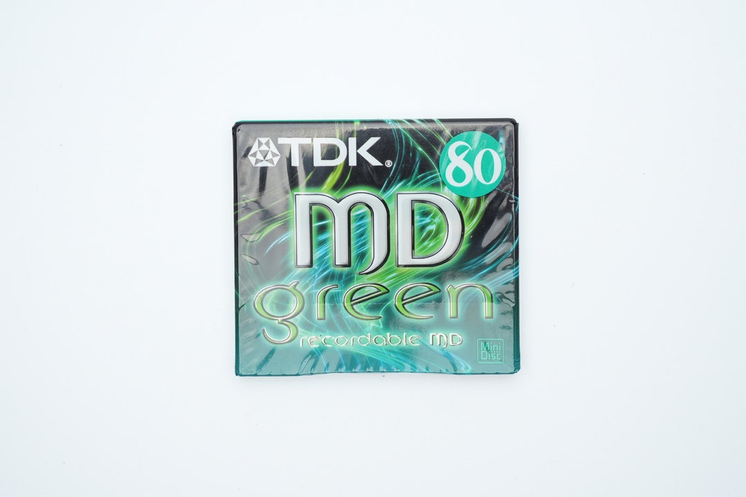 TDK Minidisc Green – Rare 80-minute Rewritable Audio Disc in Striking ...