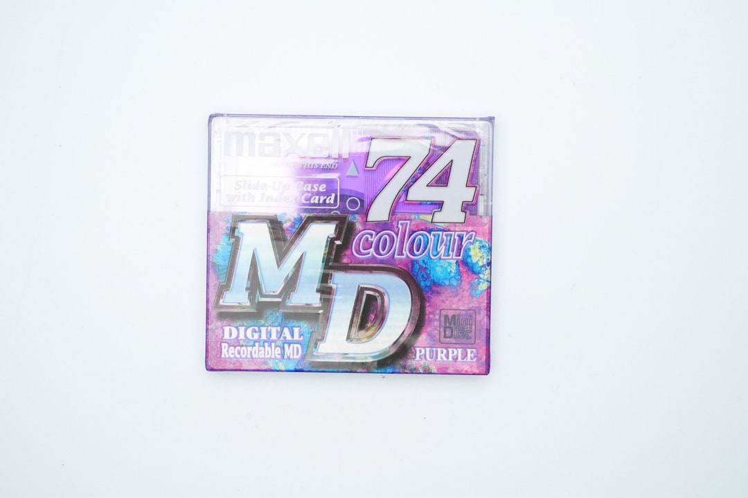 Maxell Minidisc Purple – 74-minute Rewritable Audio Disc in Striking ...