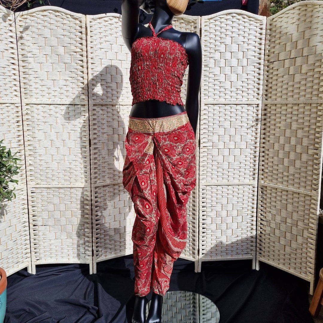 Trouser & Top 2-piece. Exotic. Harem. Tube Top With Salwar Trousers ...