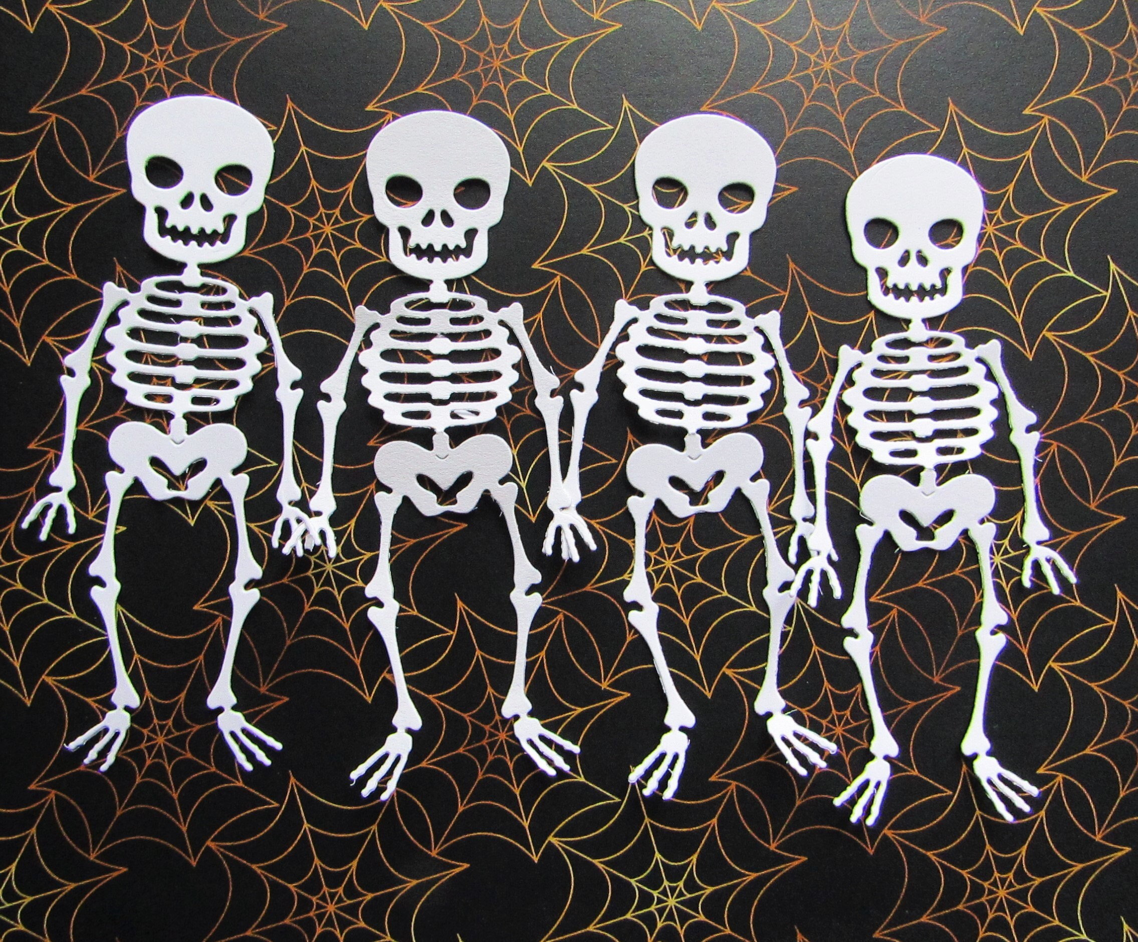 Skeleton Die Cuts, White Paper Skeletons, Craft Projects, Scrapbooking ...