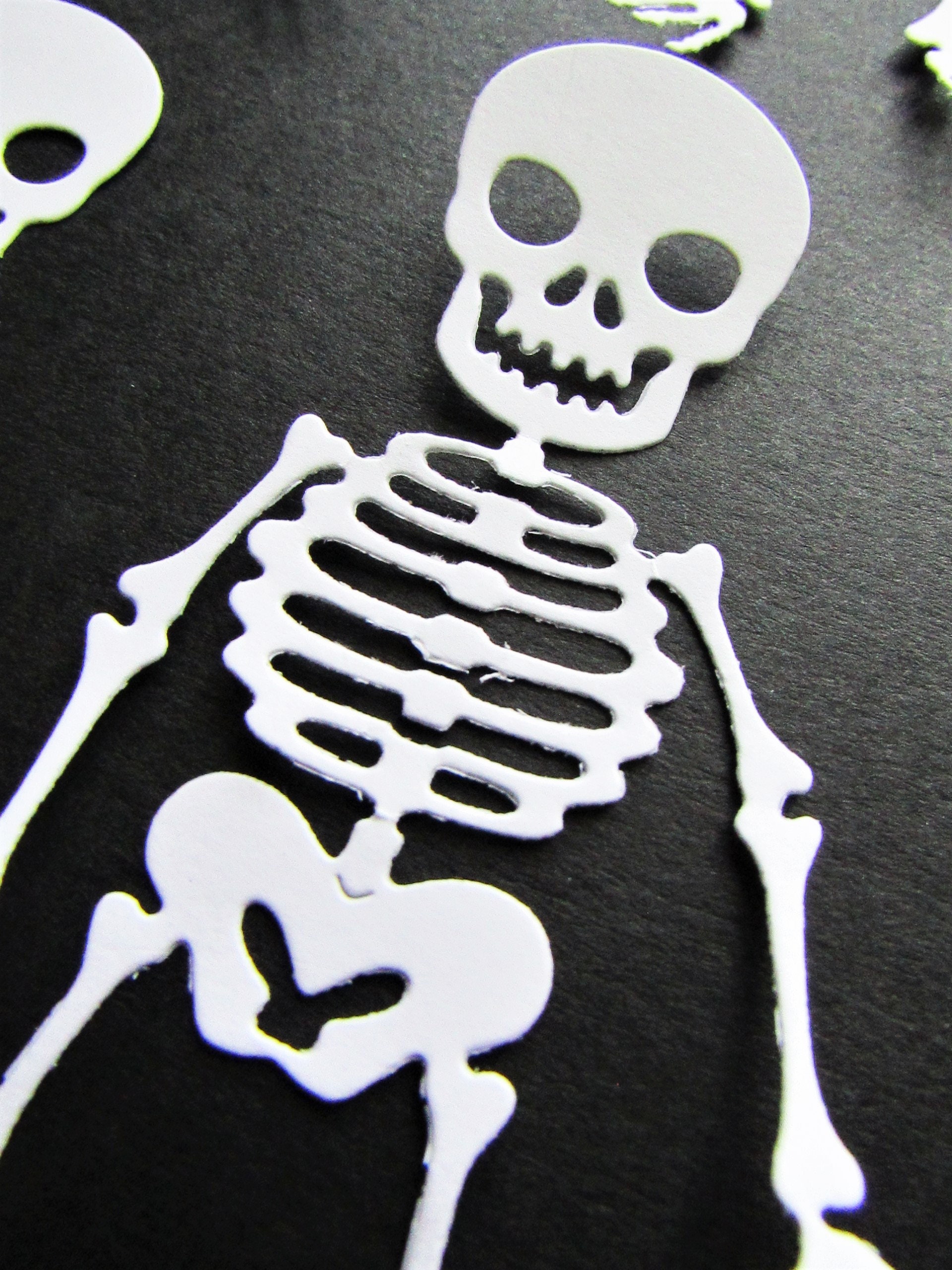 Skeleton Die Cuts, White Paper Skeletons, Craft Projects, Scrapbooking ...