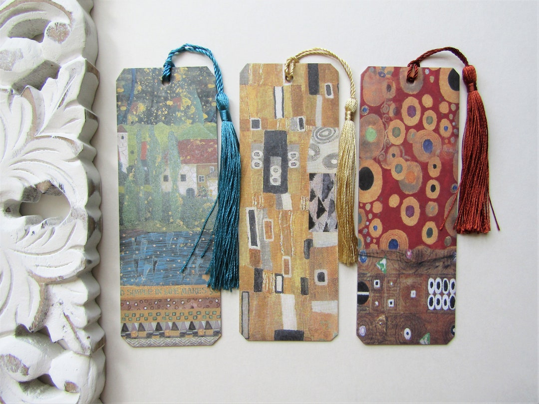 Paper Bookmarks, Klimt Art, Klimt Designs, Paper Bookmarks, Handmade ...