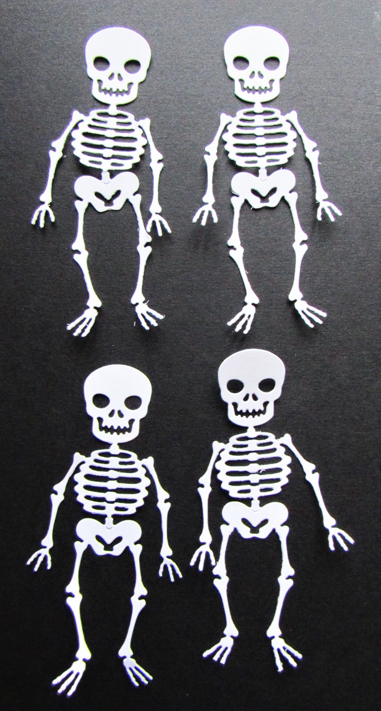 Skeleton Die Cuts, White Paper Skeletons, Craft Projects, Scrapbooking ...
