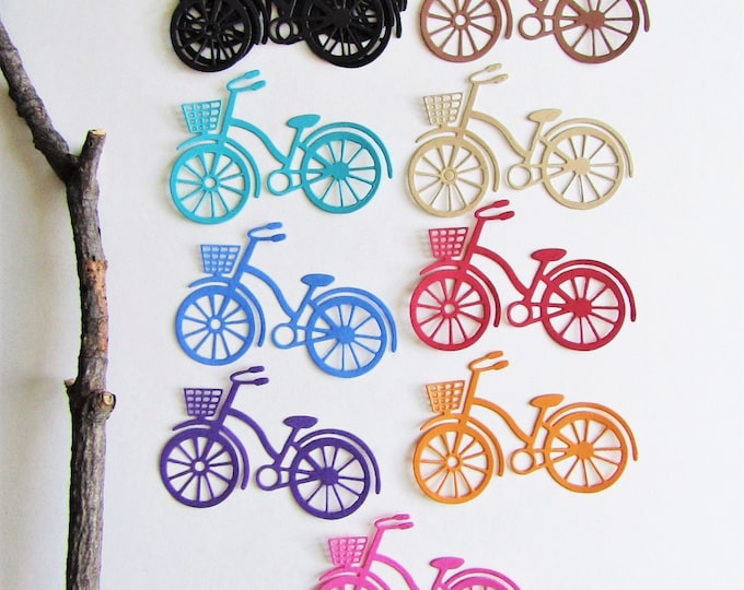 Bicycle Die Cuts, Multicolored Bicycles, Paper Die Cuts, Paper Bicycles ...