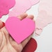 Heart Die Cuts, Paper Hearts, Shades of Pink to Red, Valentines, Table ...