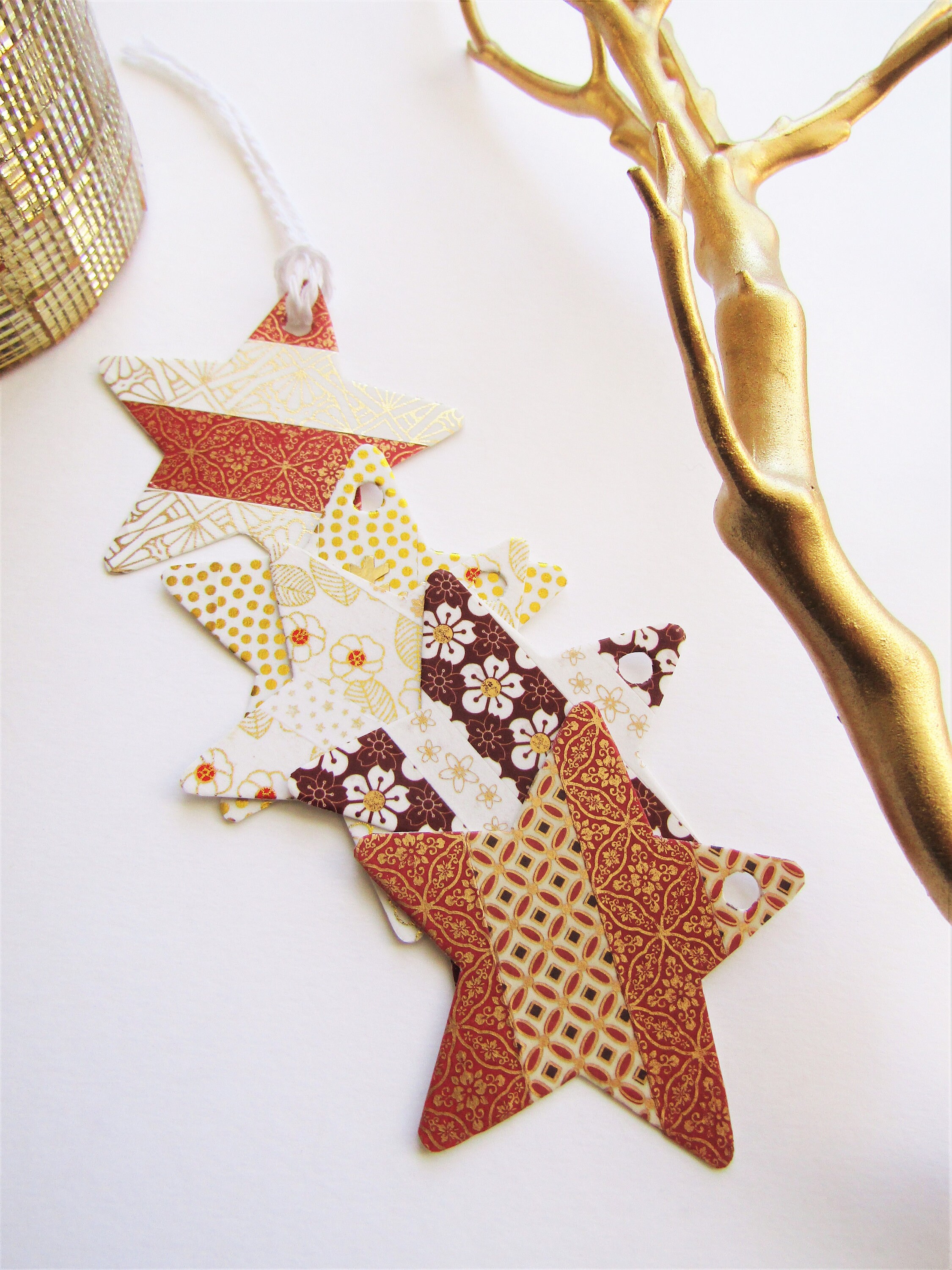 5 Christmas Gift Tags, Star Shaped Gift Tags, Holiday Gift Tags ...