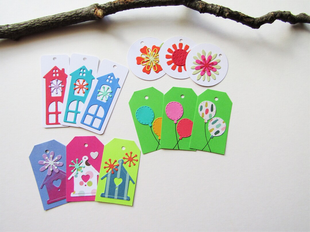 12 Gift Tag Variety Pack, All Occasion Tags, Bright Colors, Pastel ...