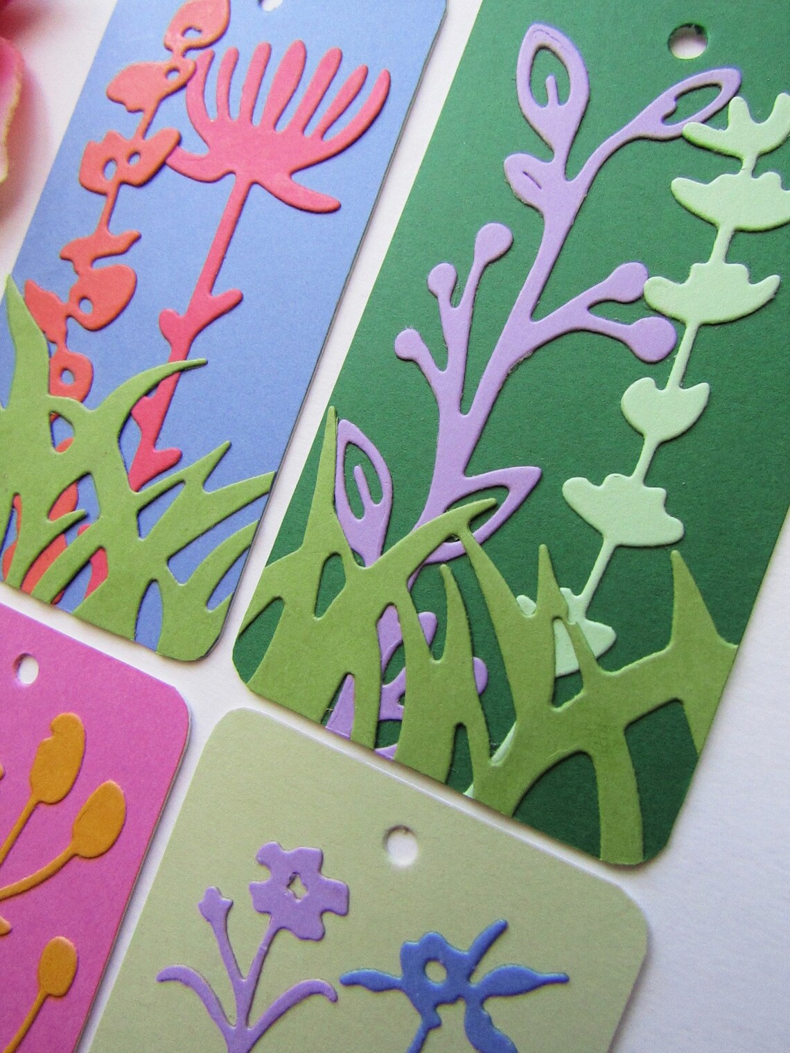 Gift Tags, 4 Rectangle Gift Tags, All Occasion Tags, Bright Colors ...