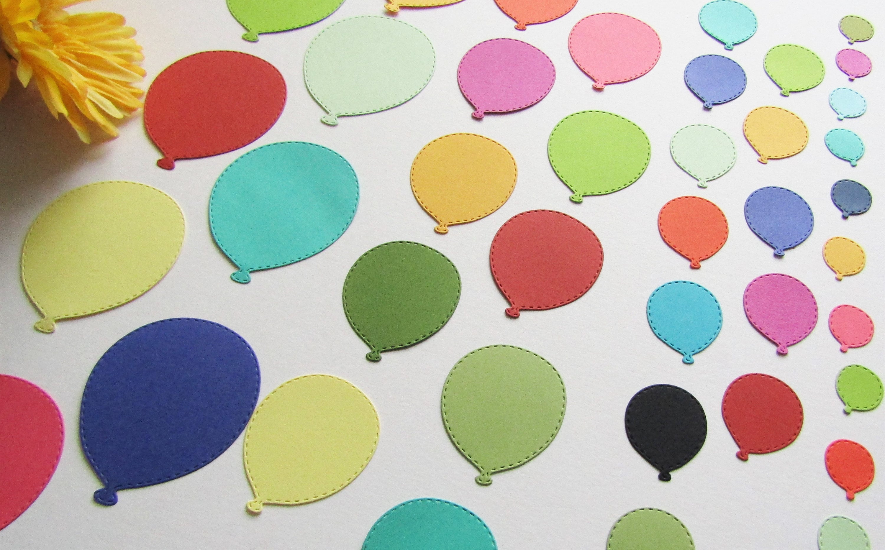 NEW 44 Balloon Paper Die Cuts Multicoloured Balloons - Etsy