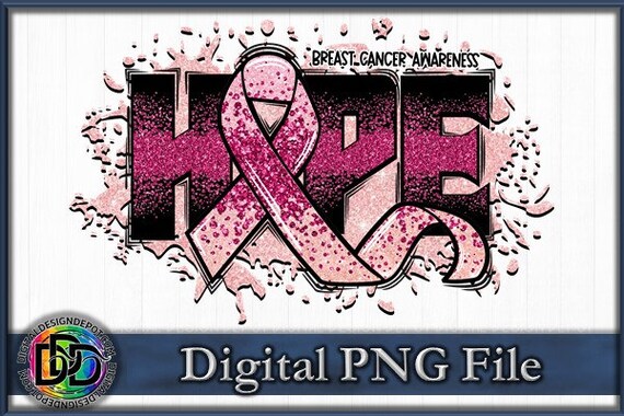 Hope PNG Sublimation Design Breast Cancer Awareness - Etsy