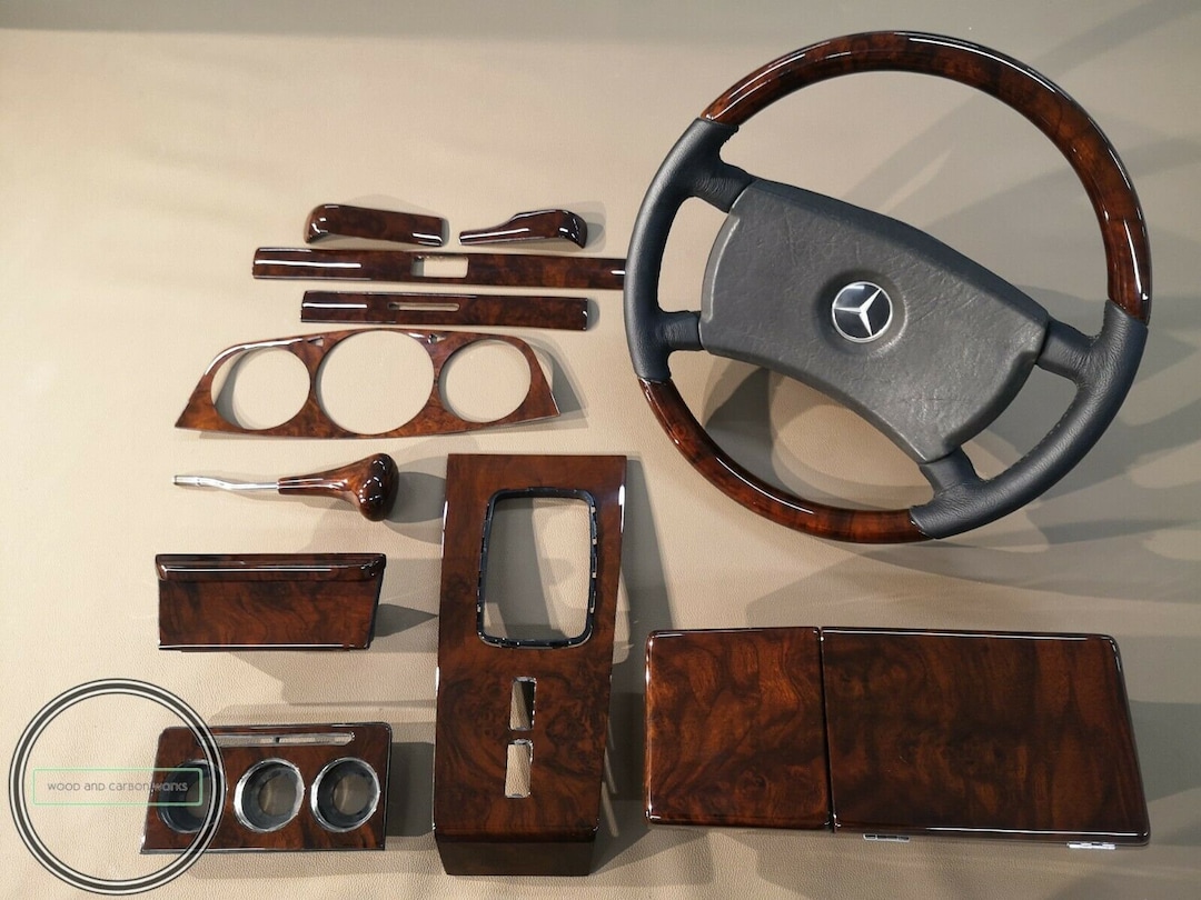 Mercedes Benz Wood Trim Full Set for W123 Dashboard C123 Burled Walnut ...