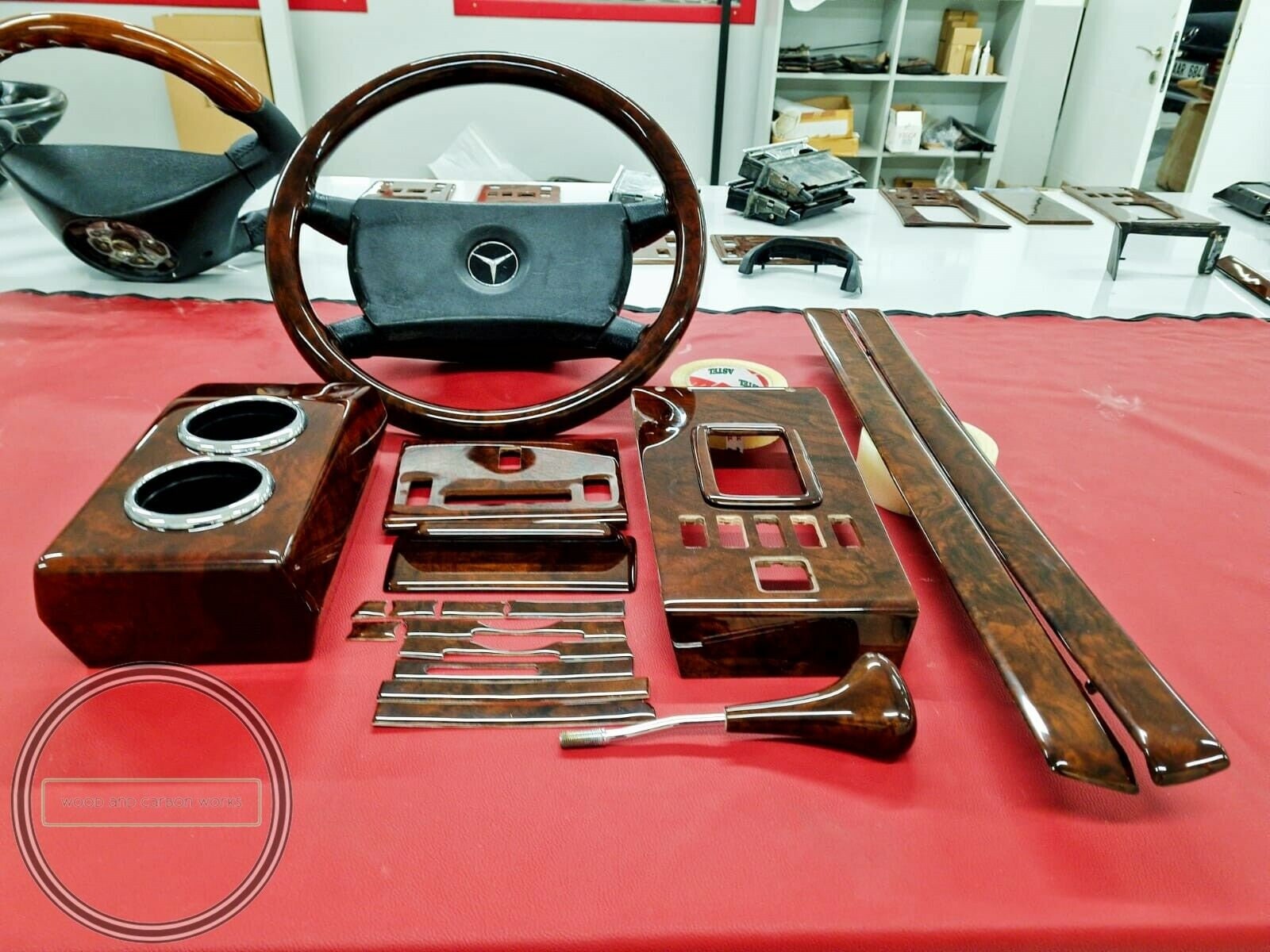 Full Set Mercedes Wood Trim for R107 Sl Mercedes Burlwood Dashboard ...