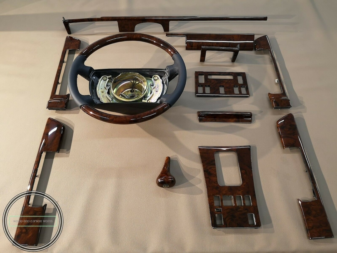 Mercedes W126 Sel Burlwood Wood Trim Set 4 Door Version With Steering ...