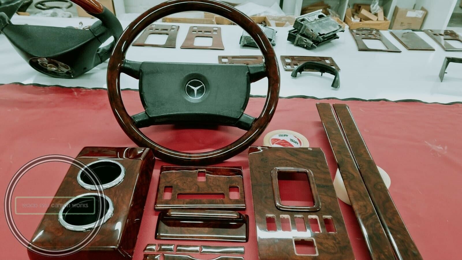 Full Set Mercedes Wood Trim for R107 Sl Mercedes Burlwood Dashboard ...