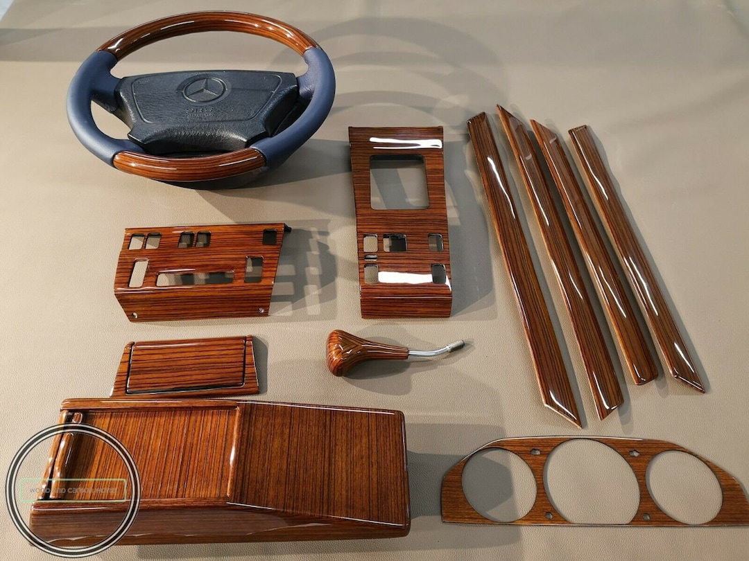 Mercedes W124 Wood Trim Zebrano Set W124 300 W124 500e Mercedes 300ce ...