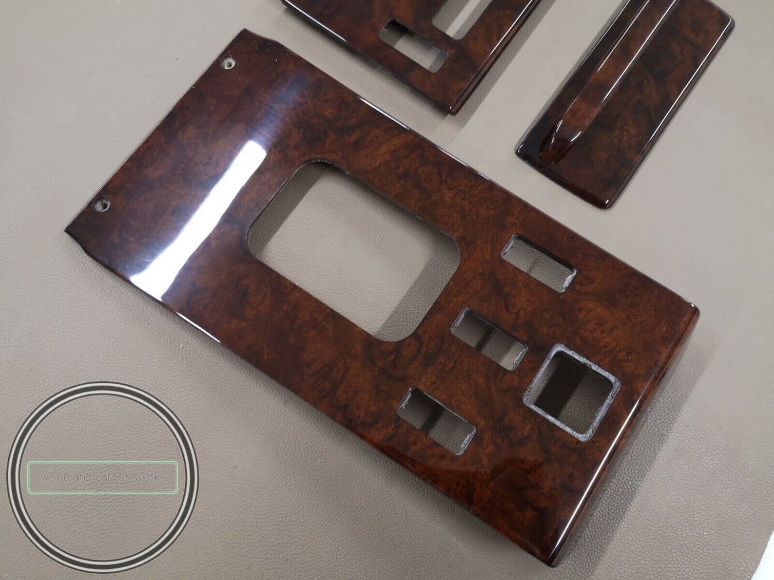 Mercedes R107 Sl Wood Trim Center Console Gear Shift Wood Trim Burlwood ...