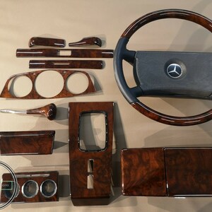 Mercedes Benz Wood Trim Full Set for W123 Dashboard C123 Burled Walnut ...