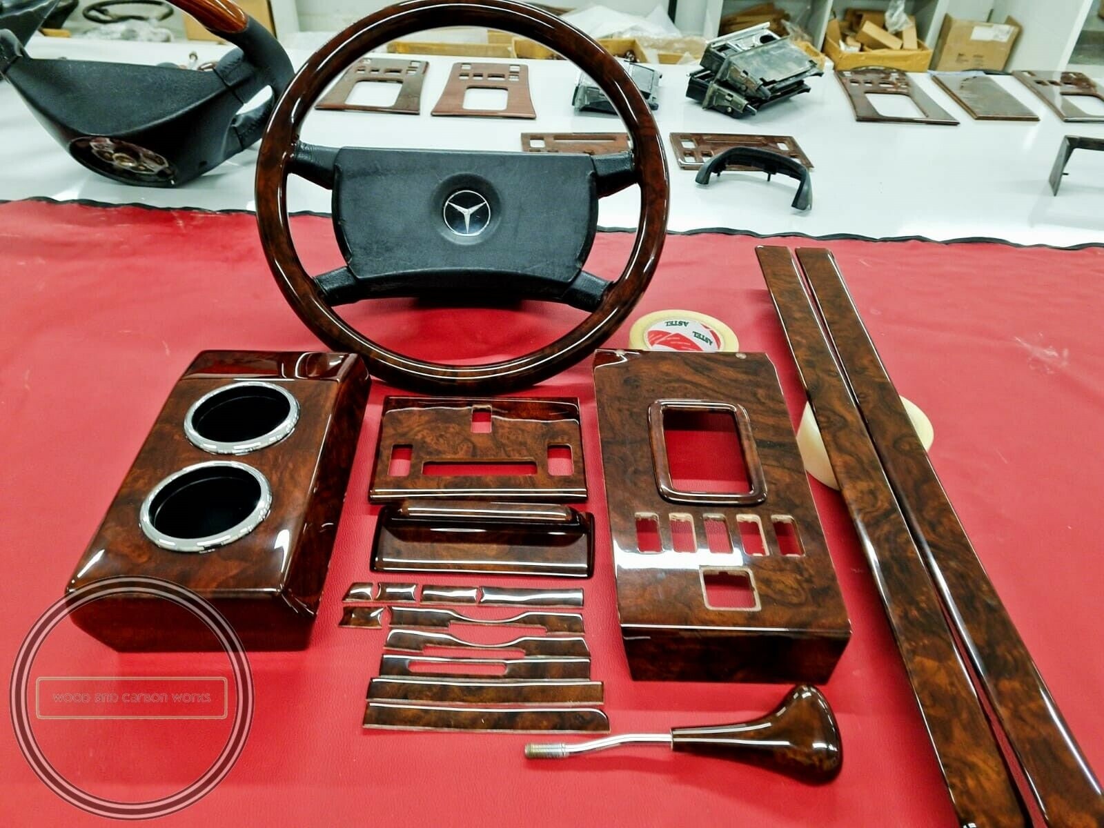 Full Set Mercedes Wood Trim for R107 Sl Mercedes Burlwood Dashboard ...