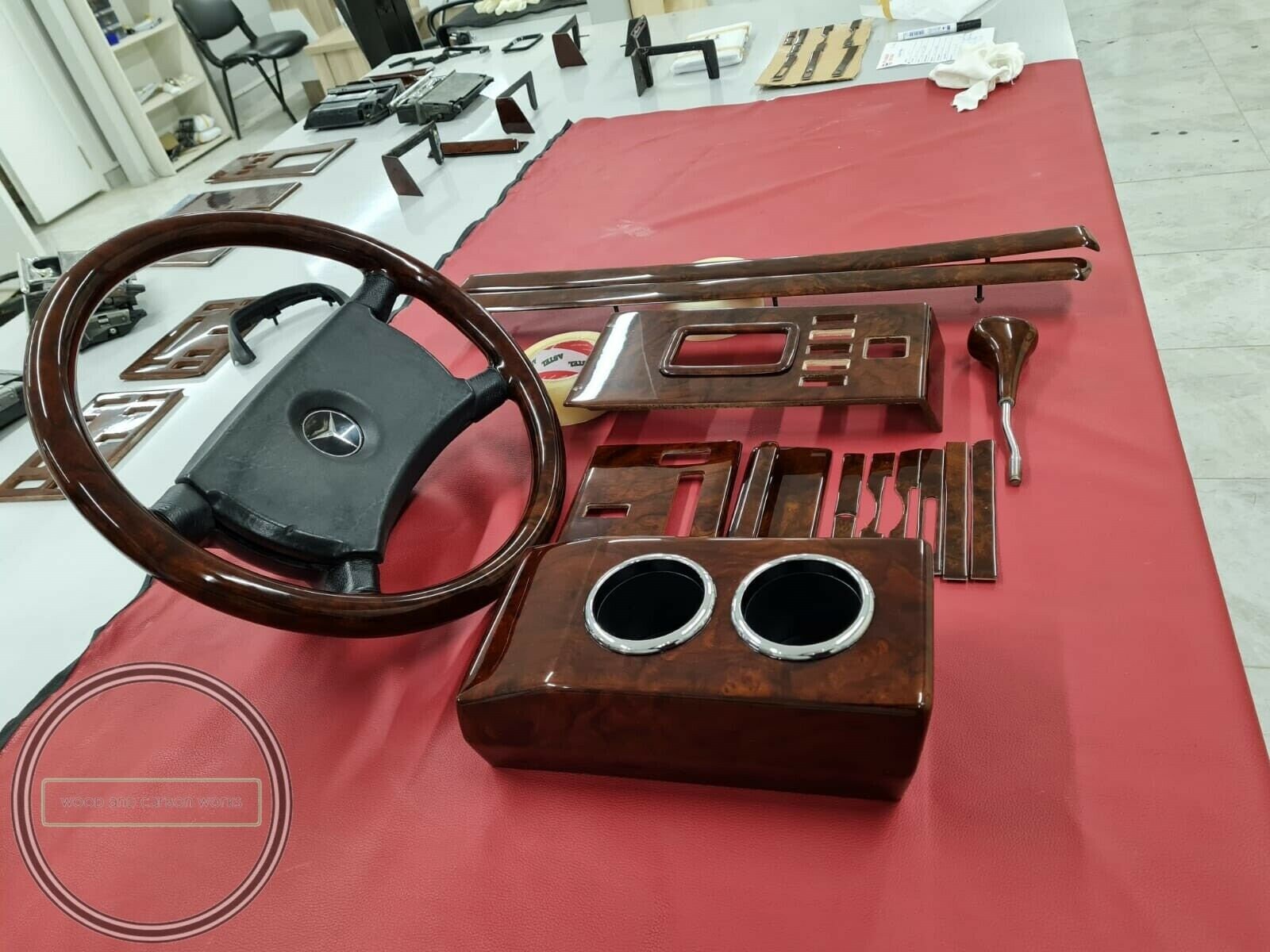 Full Set Mercedes Wood Trim for R107 Sl Mercedes Burlwood Dashboard ...