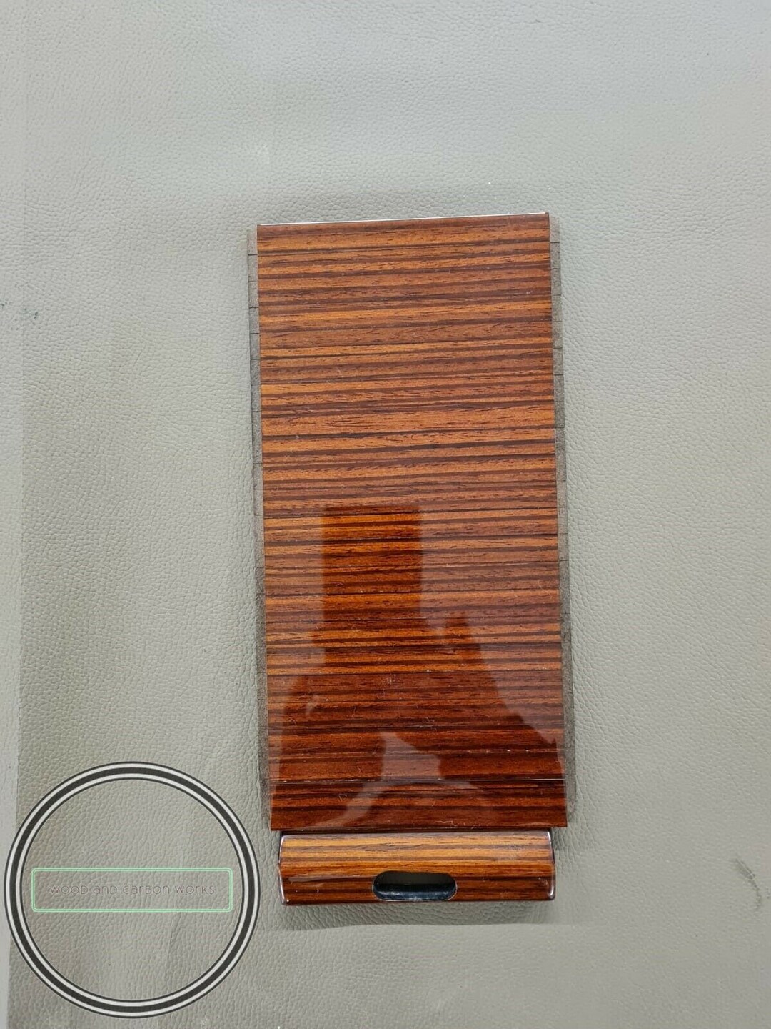 Mercedes W126 Wood Rollup Center Console Storage Box Zebrano Wood ...