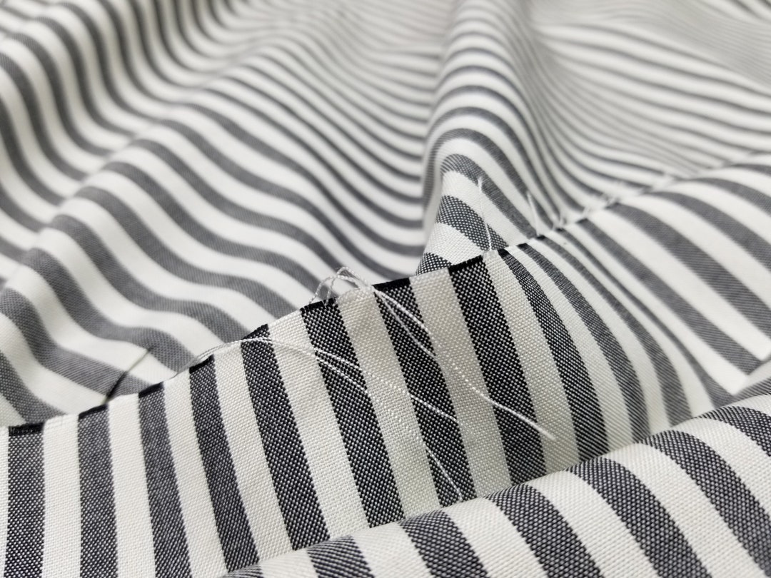 Striped Spun Silk Fabric: Natural Grey Tissue, 44" Wide (half Yard) - Etsy
