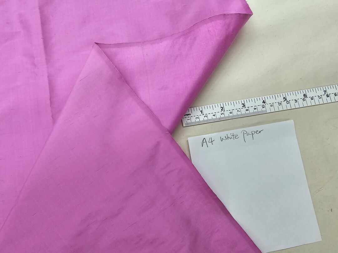 Fabric Silk Dupioni 15mm Color Deep Pink Remnants 2.5 Yards Width 42 ...