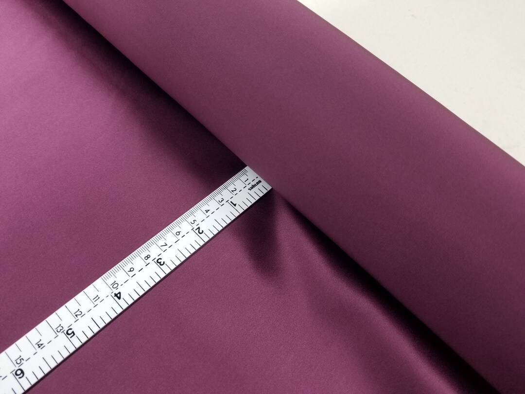 Fabric Silk Pure Silk Satin 14101 Color Grape Purple -by Half Yard- - Etsy