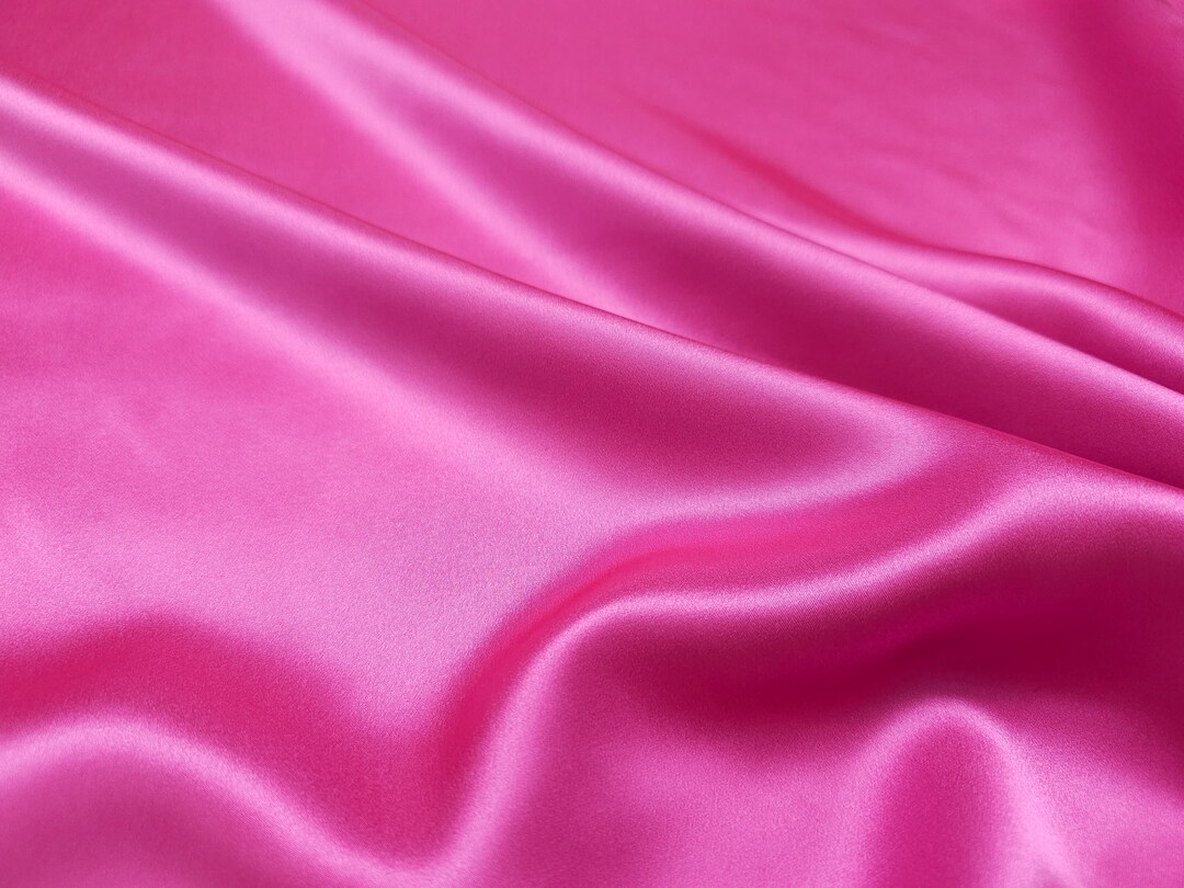Fabric Silk Pure Silk Satin 14101 Color Deep Pink -by Half Yard ...