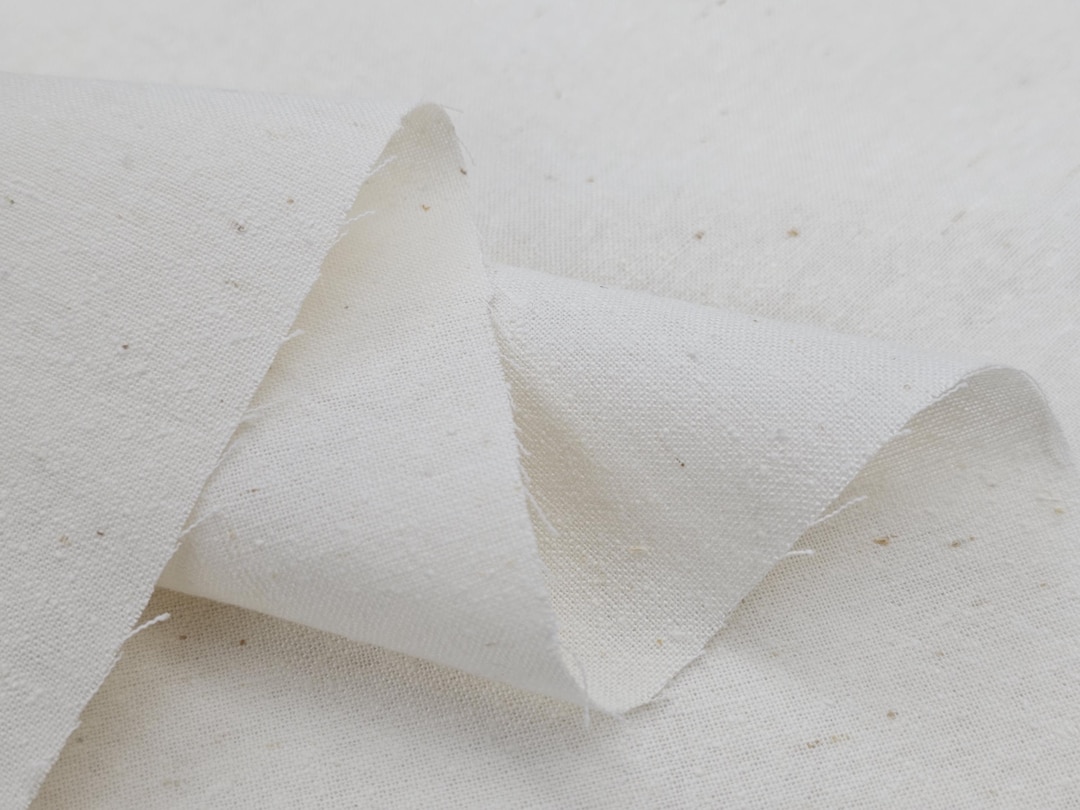 Fabric Silk Noil Raw Silk and Cotton Blended Natural Color -by 10cm ...