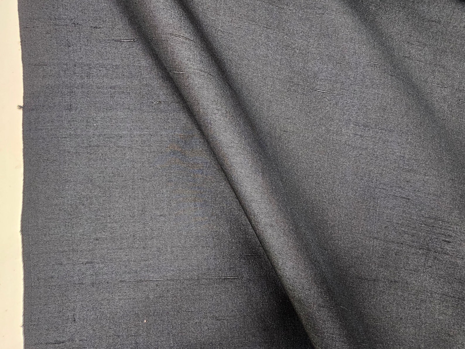 Fabric Silk Pure Silk Shan Tung 30mm Color Black -by Half Yard- - Etsy