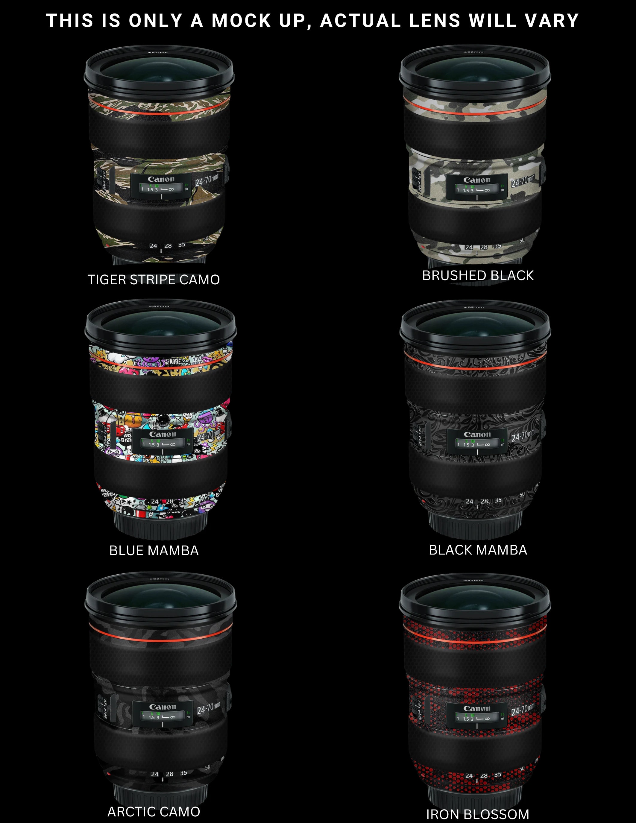 Canon EF Camera Lens Skins Canon USM Lens Wrap Customized Camera Lens ...