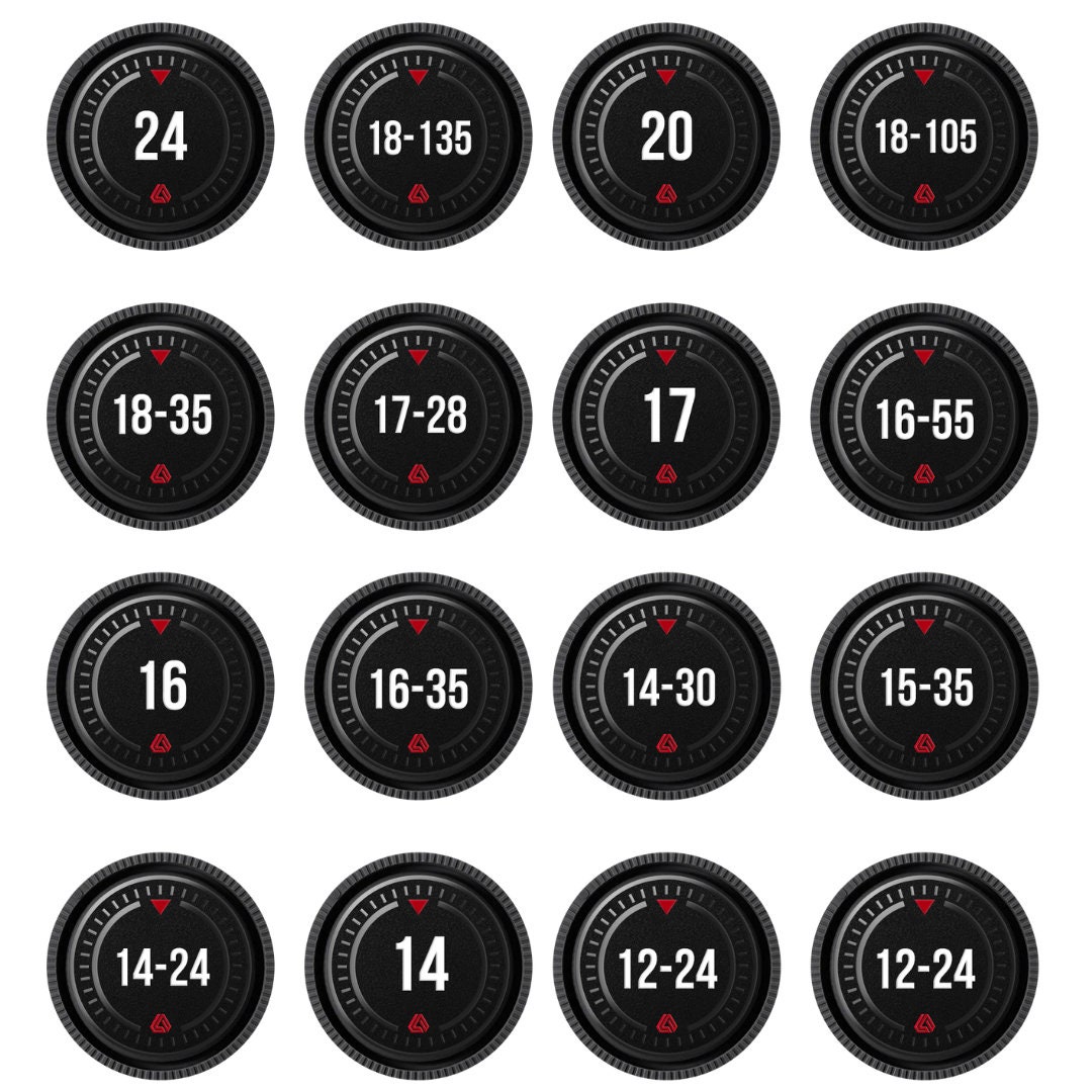 Custom Rear Lens Cap Indicator Labels With Focal Length Indicator V1 ...