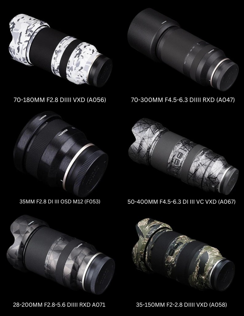 Sony Tamron Camera Lens Skins Customized Sony Tamron Camera Lens Skin ...