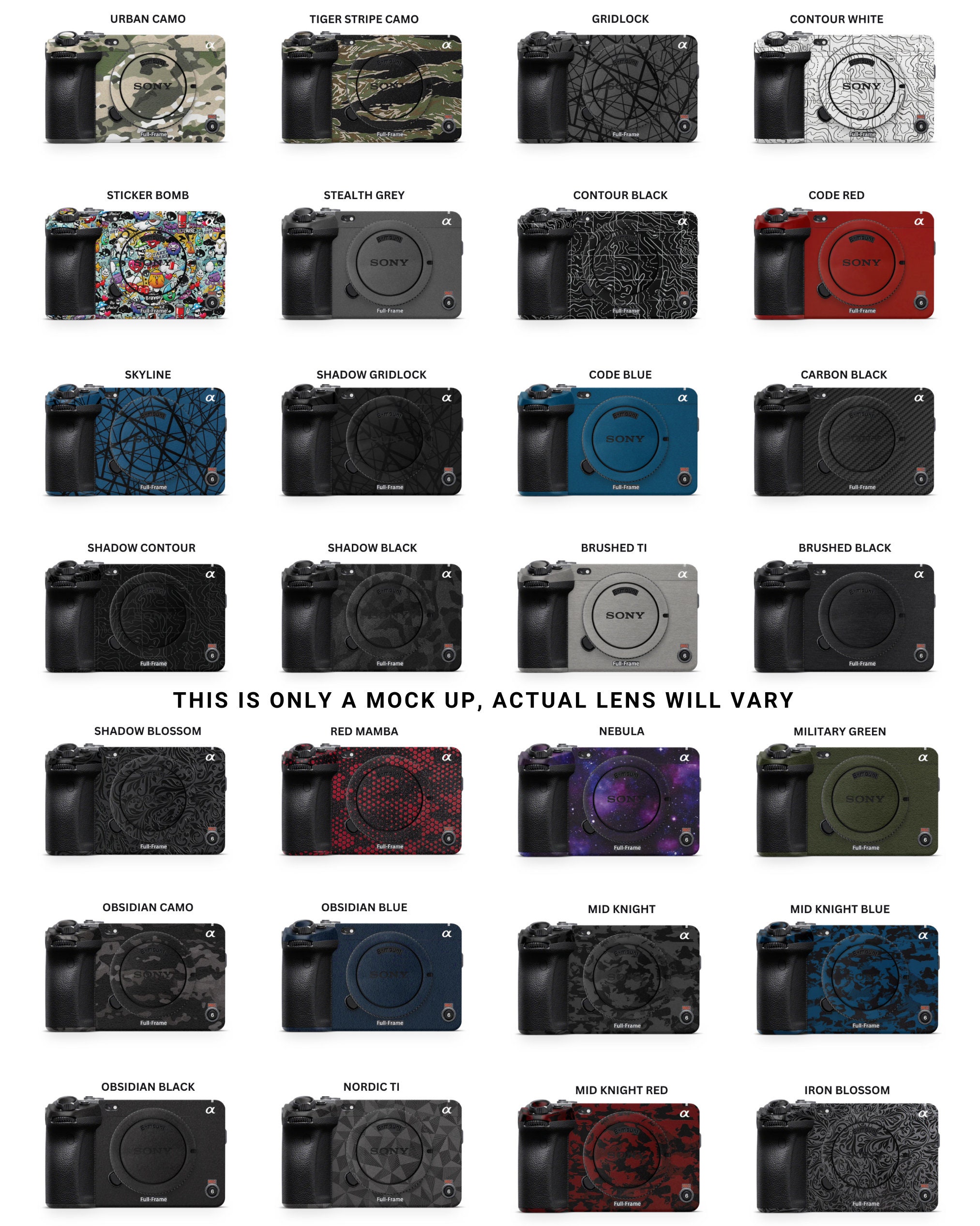 SONY FX3 and FX30 Camera Skins Customized Camera Lens Skin Wraps - Etsy