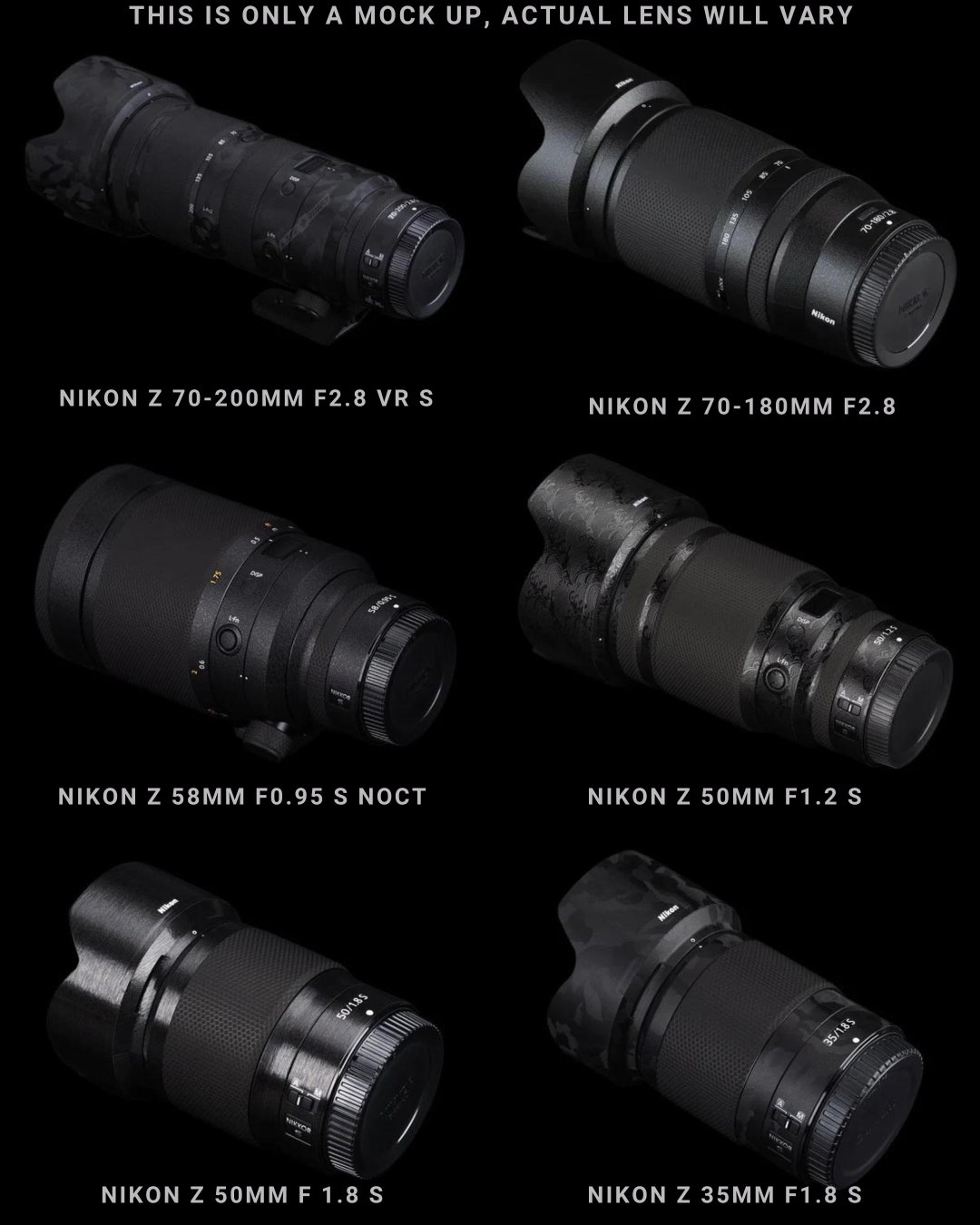 Nikon Z Camera Lens Skin Wraps NIKON Camera Lens Skin Wraps - Etsy